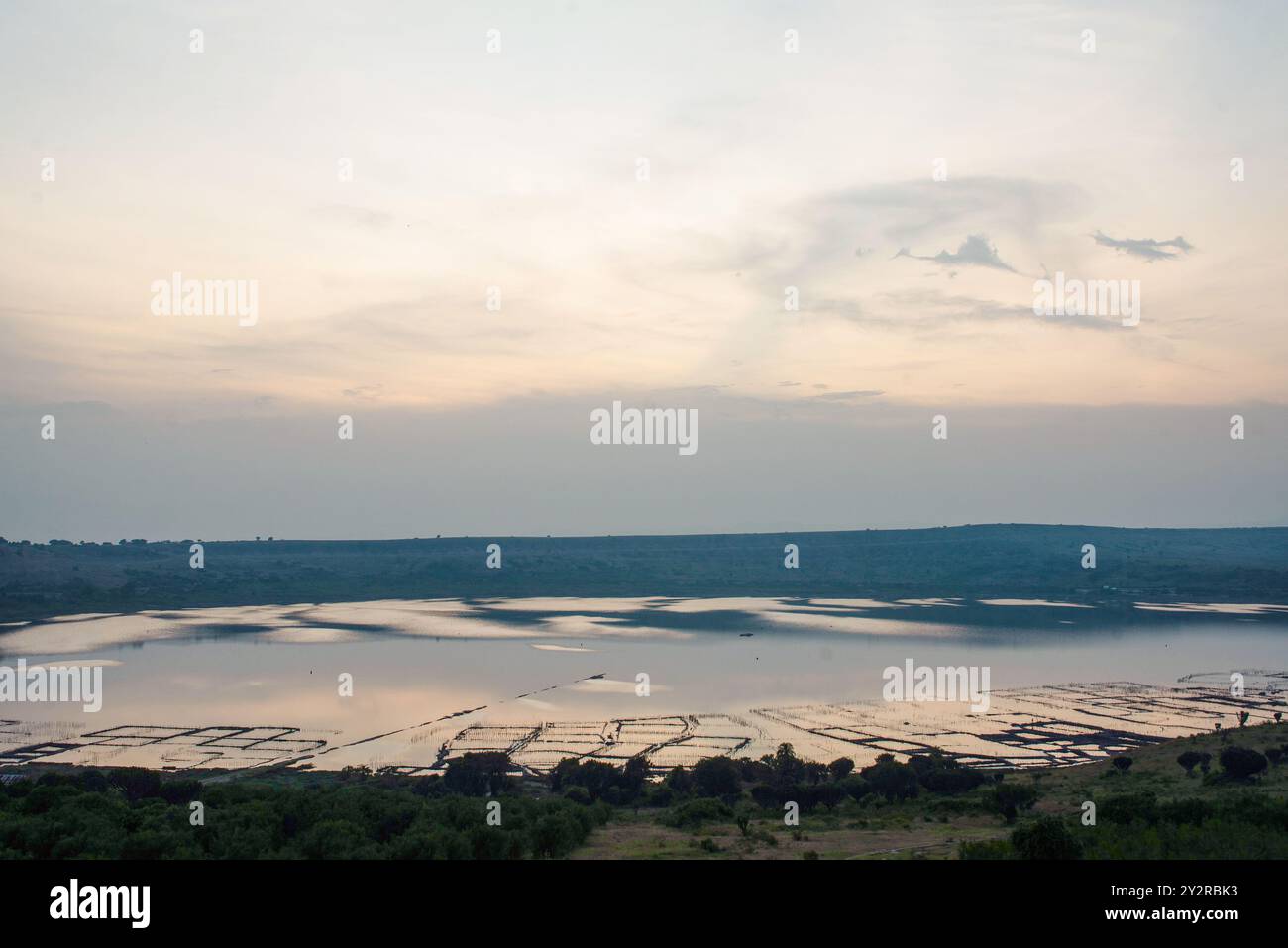 Lake Katwe salt crater Lake Uganda Stock Photo - Alamy