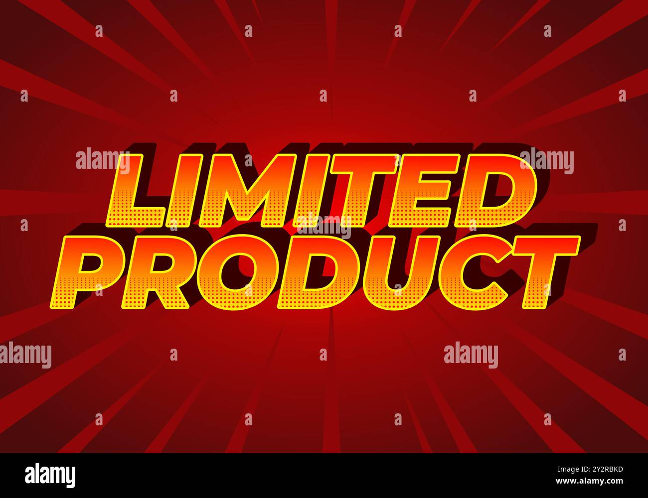 Limited product. Text effect design in 3D style in yellow red colors ...