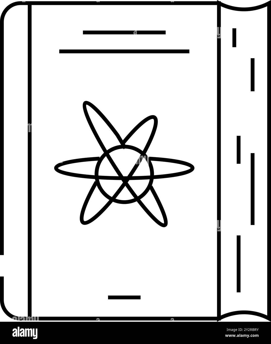nuclear physics nuclear energy line icon vector illustration Stock ...