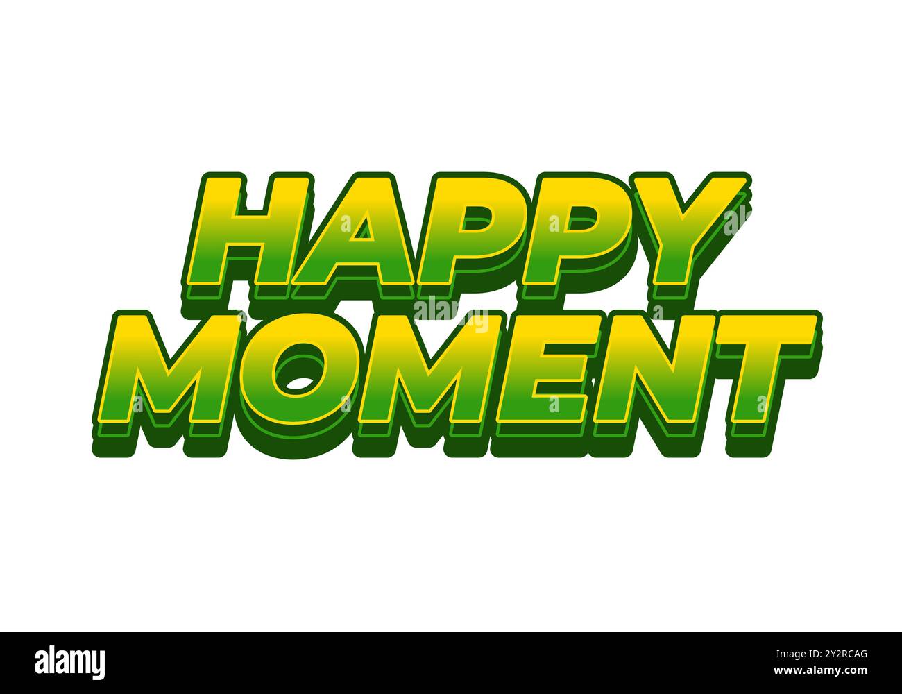 Happy moment. Text effect design in 3D style with modern colors Stock ...