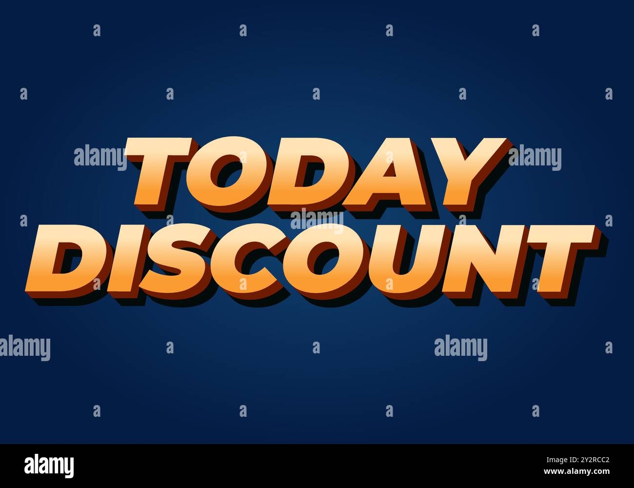 Today discount. Text effect design in 3D style with modern colors Stock ...