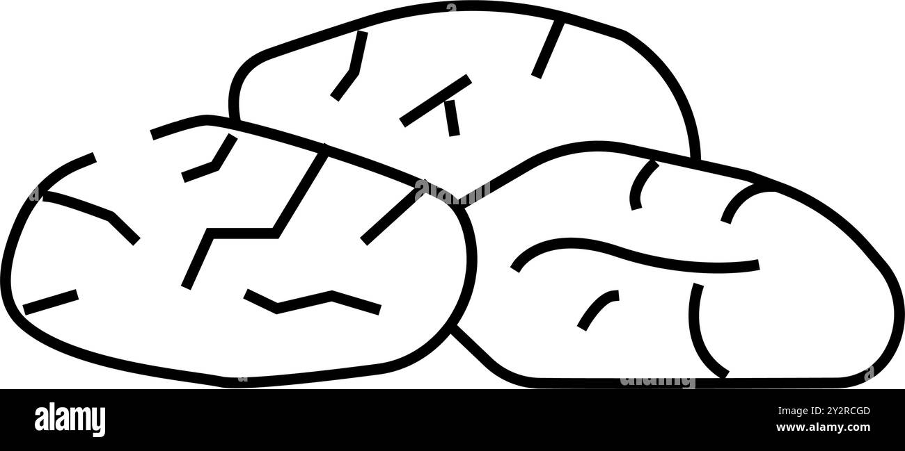 cranberry dried fruit line icon vector illustration Stock Vector Image ...