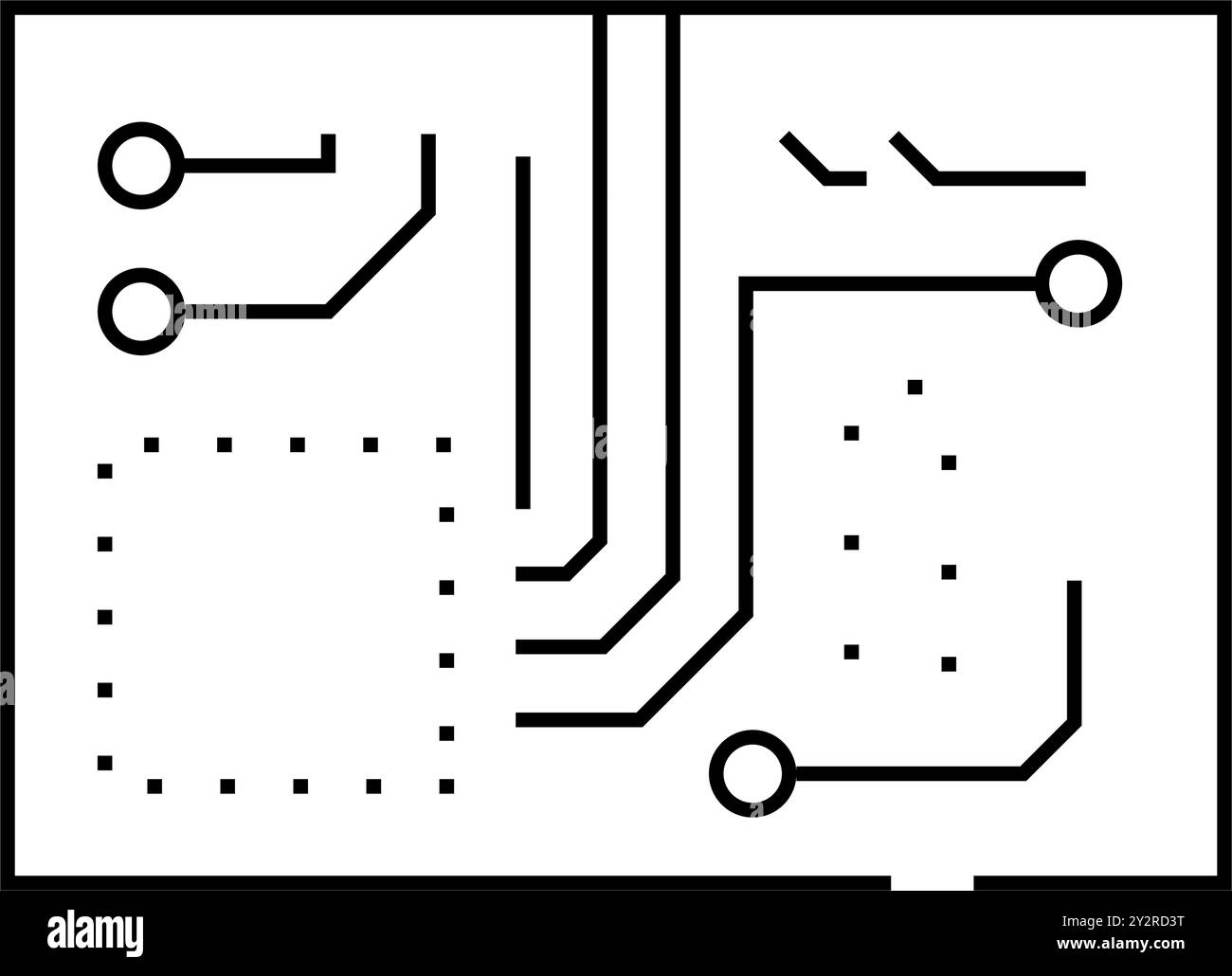 pcb board electronic component line icon vector illustration Stock Vector Image & Art - Alamy
