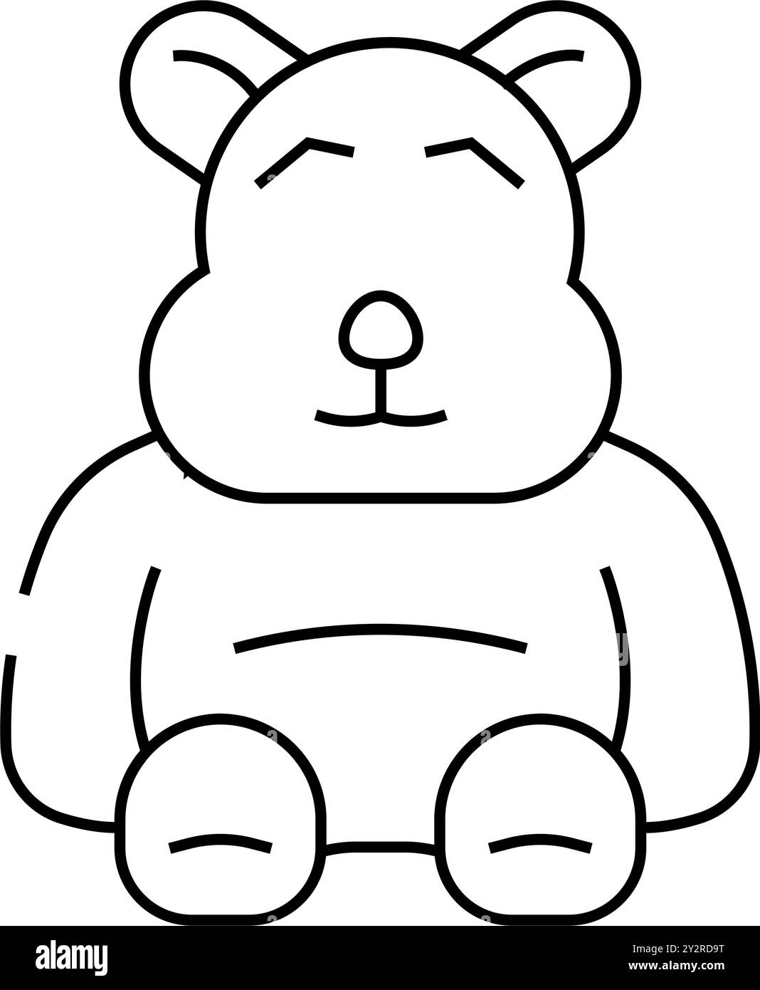 plush toy child line icon vector illustration Stock Vector Image & Art ...