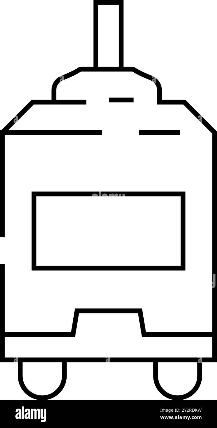 dc motor electronic component line icon vector illustration Stock ...