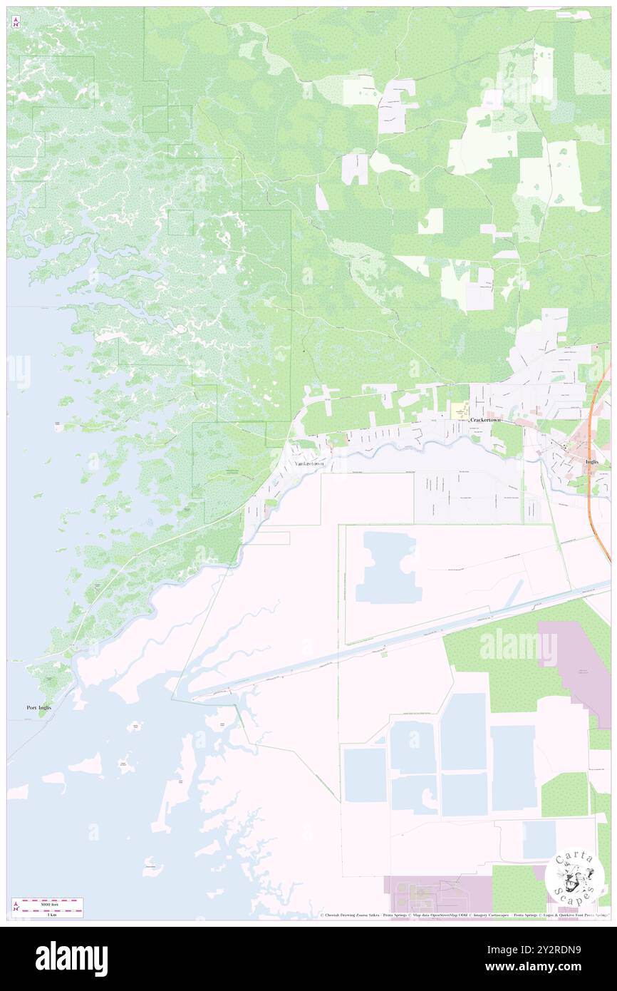 Yankeetown florida map hi-res stock photography and images - Alamy