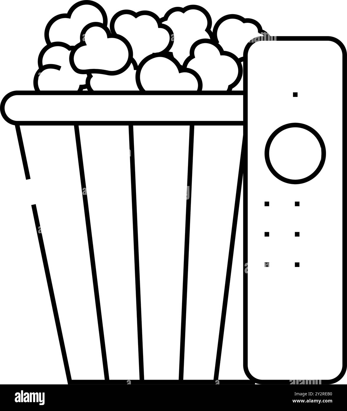 popcorn film cinema line icon vector illustration Stock Vector Image ...