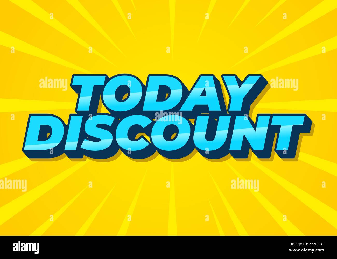 Today discount. Text effect design in 3D style with modern colors Stock ...
