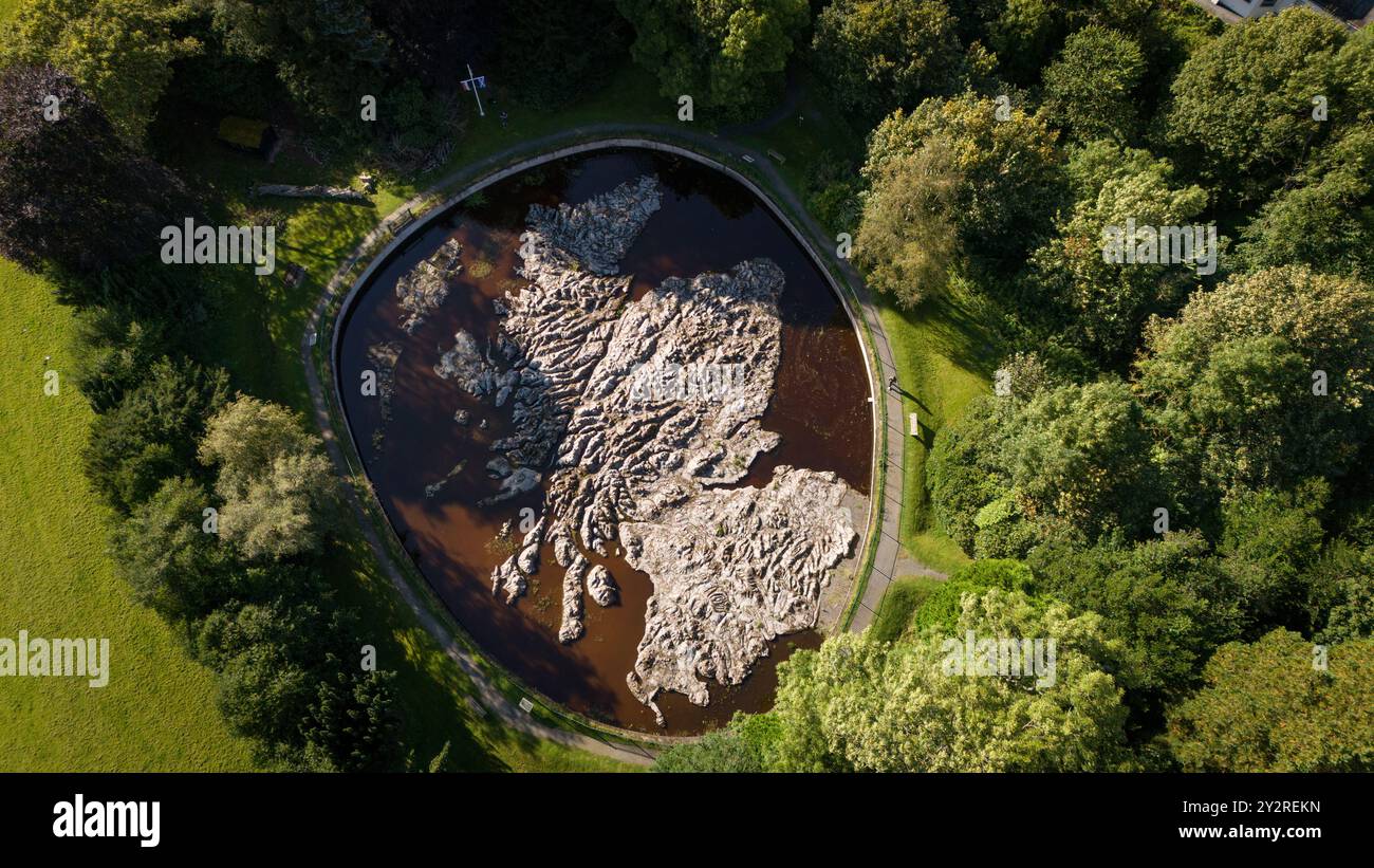 ariel concrete scale model Great Polish Map of Scotland, grounds of the ...