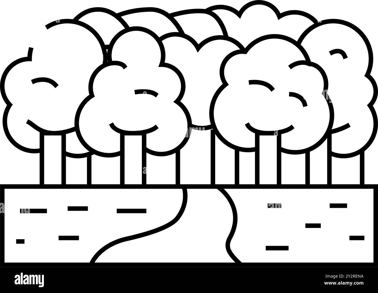 Autumn forest scene walk Stock Vector Images - Alamy