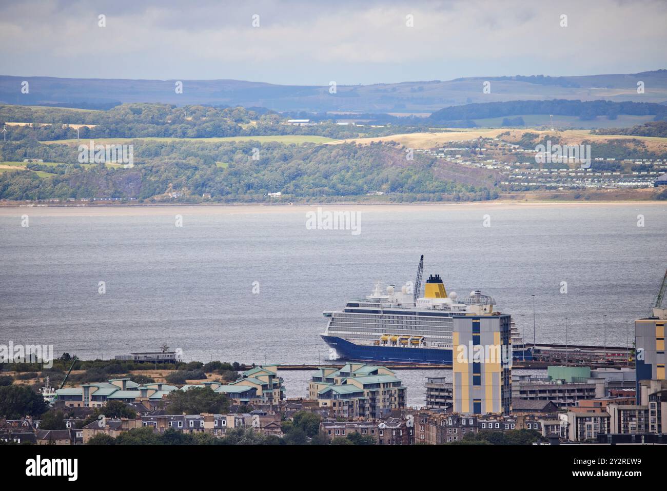 Edinburgh view from Salisbury Crags, SAGA boat at Edinburgh (Leith ...