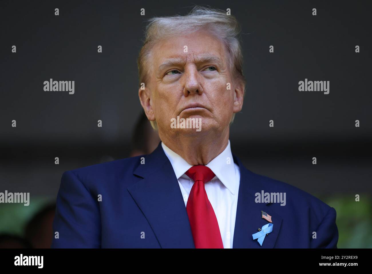 Republican presidential nominee former President Donald Trump attends ...