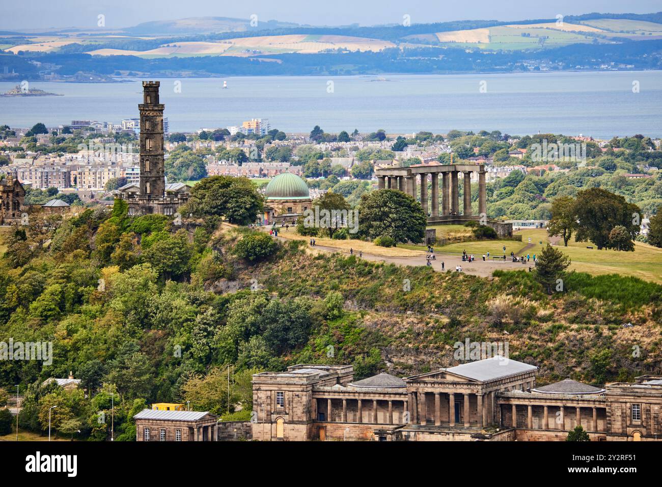 Edinburgh view from Salisbury Crags, Old Royal High School, New Calton ...