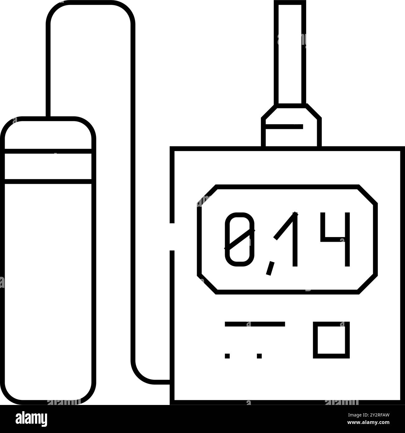radiation monitoring nuclear energy line icon vector illustration Stock ...