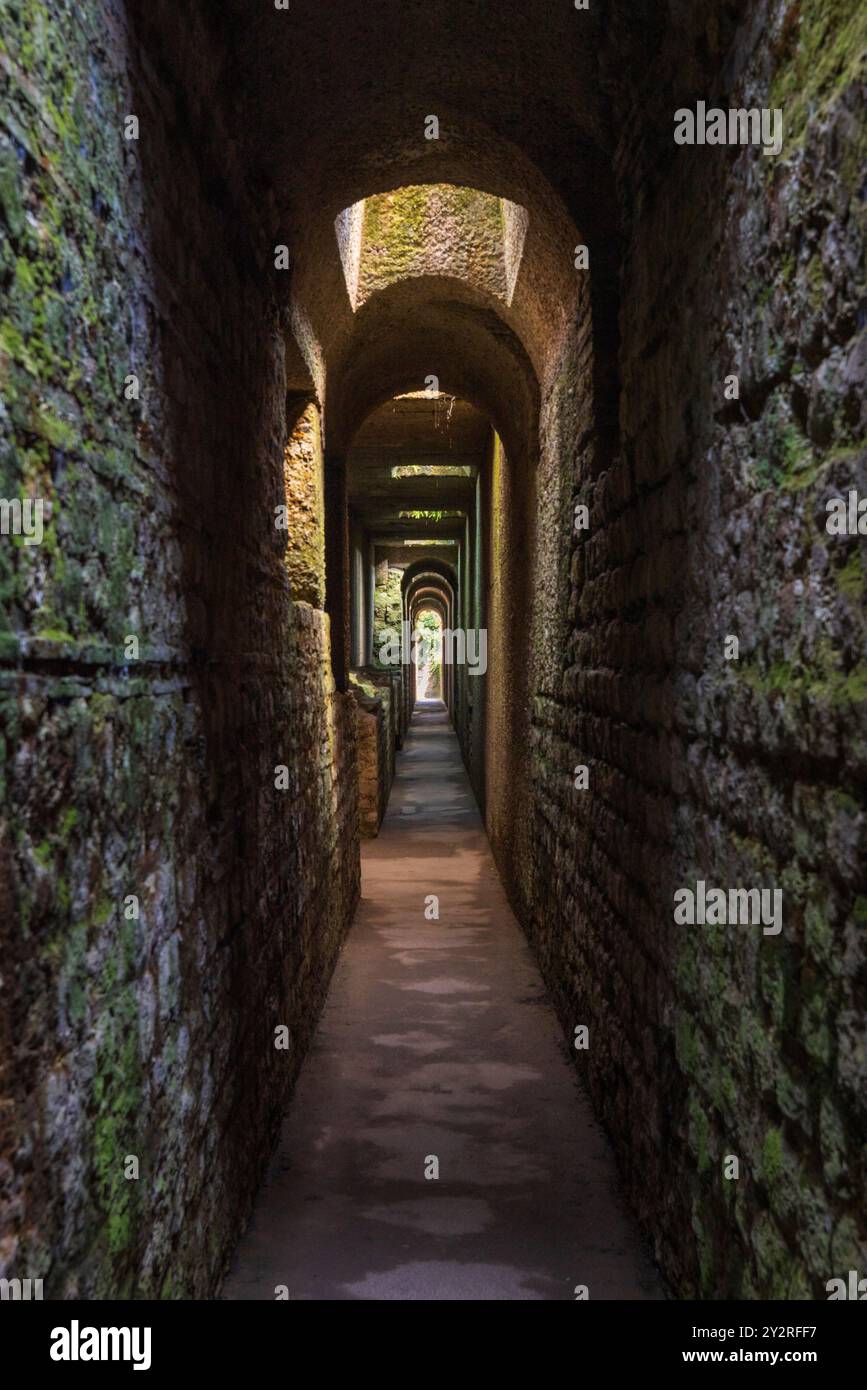Inside the service tunnels of the Imperial Roman Baths at Trier ...