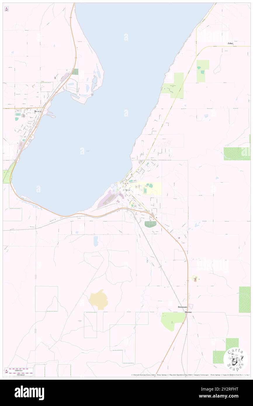 Baraga county map Cut Out Stock Images & Pictures - Alamy