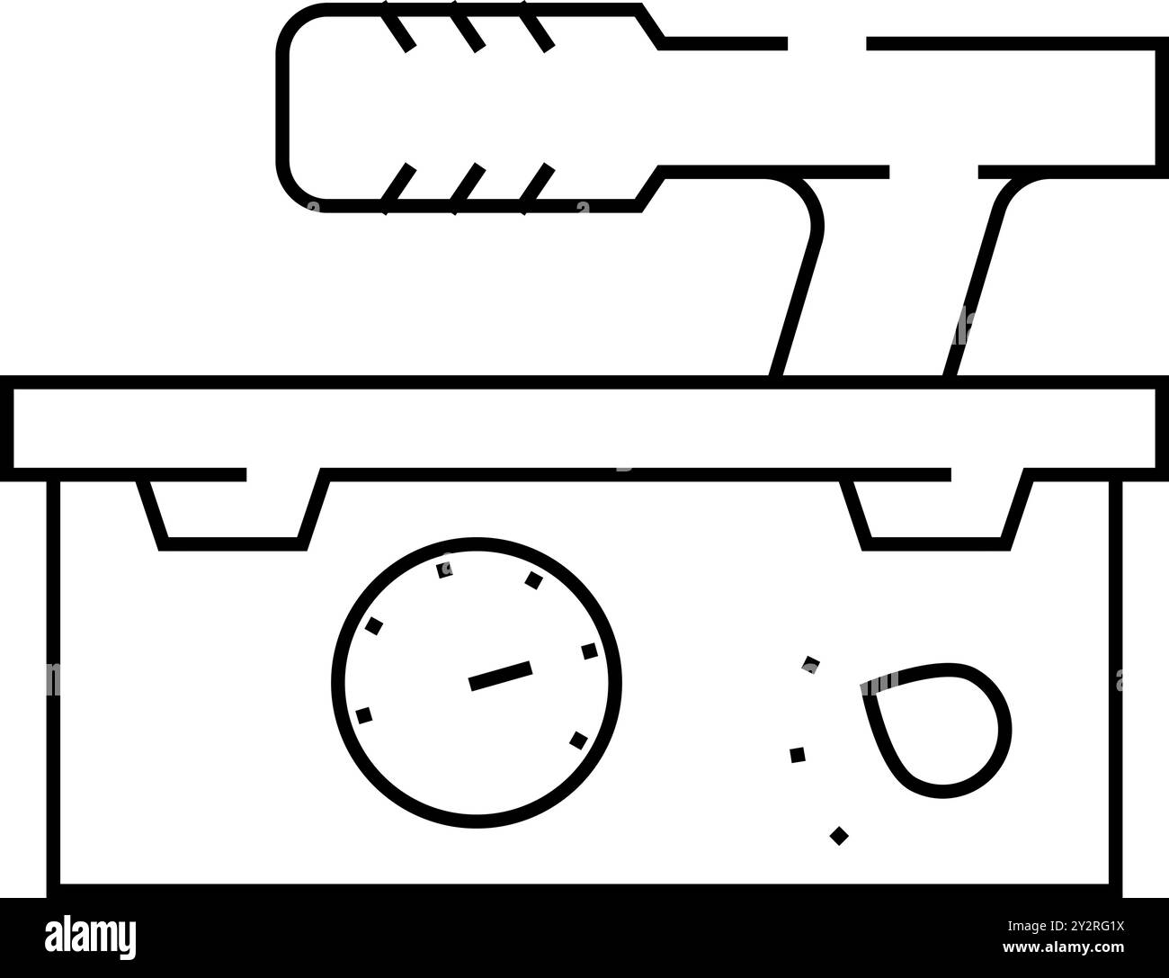 geiger counter nuclear energy line icon vector illustration Stock ...