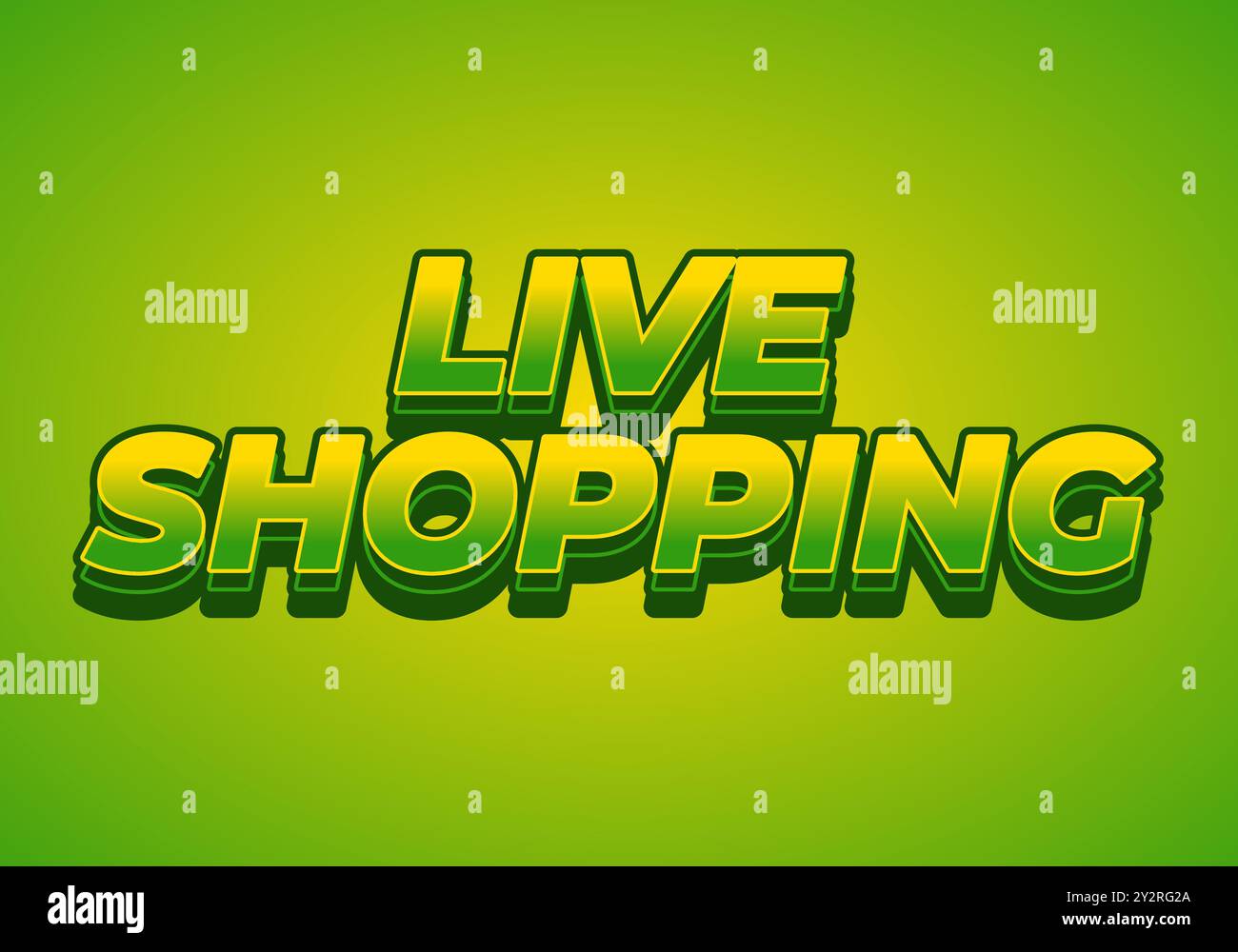 Live shopping. Text effect design in 3D style with eye catching colors ...