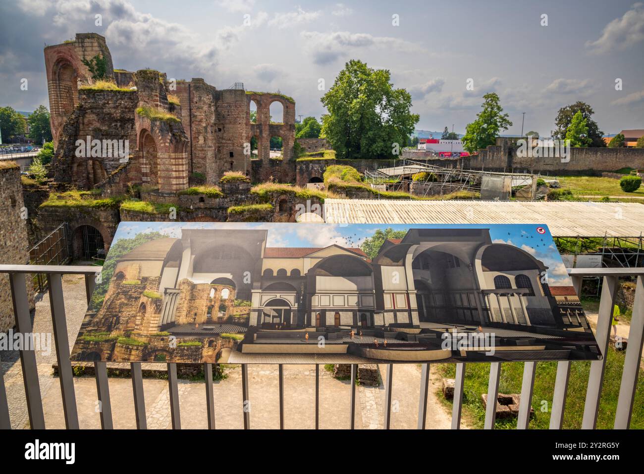 The ruins of the Imperial Roman baths at Trier, Germany Stock Photo - Alamy