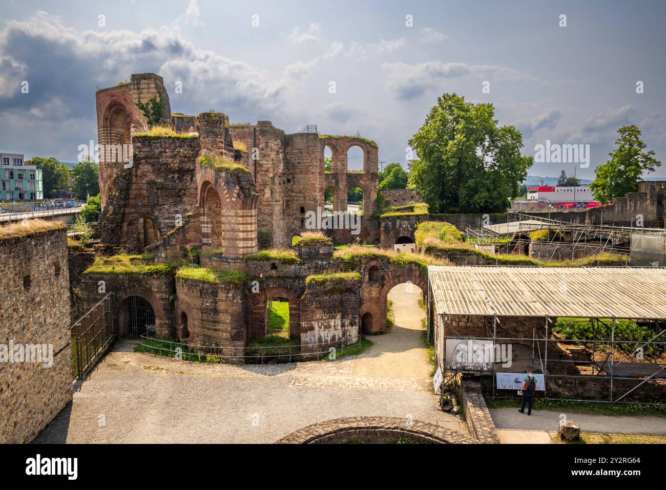 The ruins of the Imperial Roman baths at Trier, Germany Stock Photo - Alamy