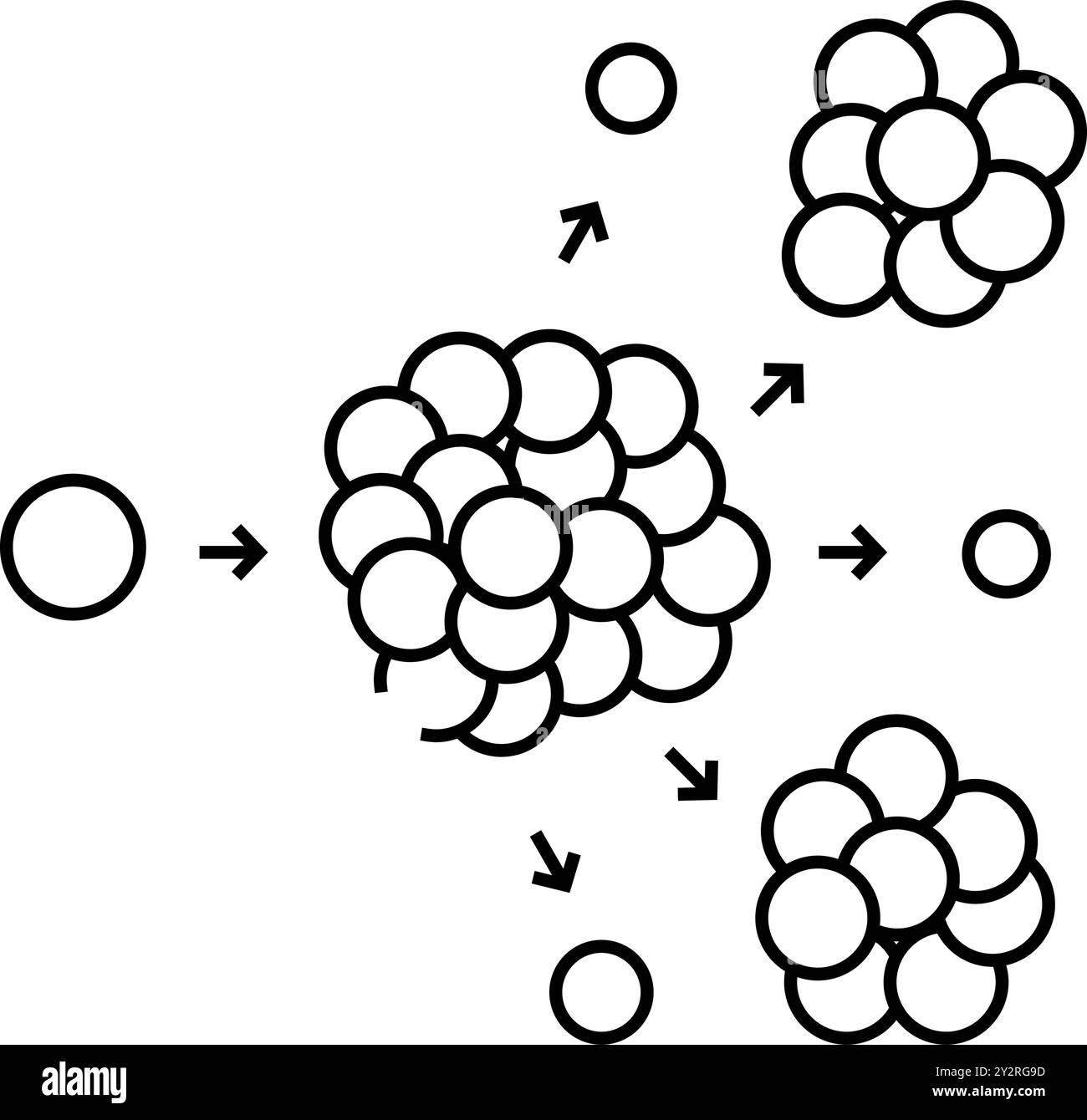 nuclear fission energy line icon vector illustration Stock Vector Image ...