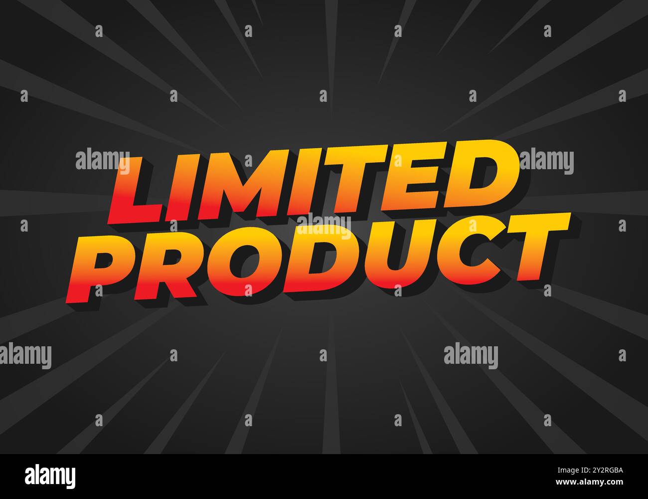 Limited product. Text effect design in 3D style in yellow red colors ...