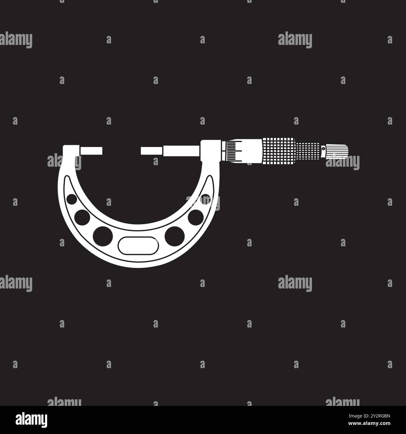 micrometer measuring instrument vector illustration design template ...