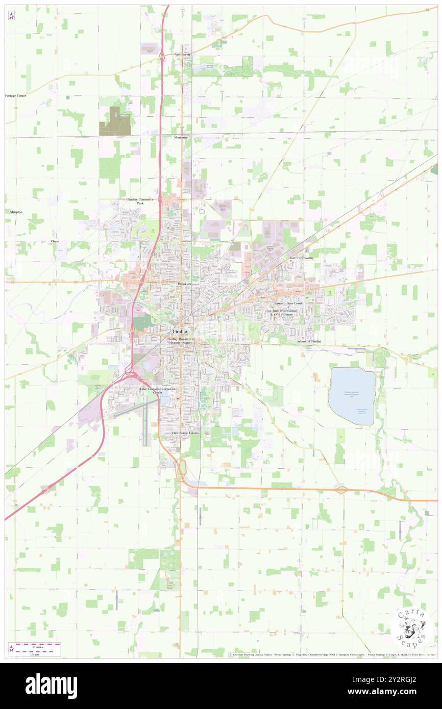 Map of findlay ohio Cut Out Stock Images & Pictures - Alamy