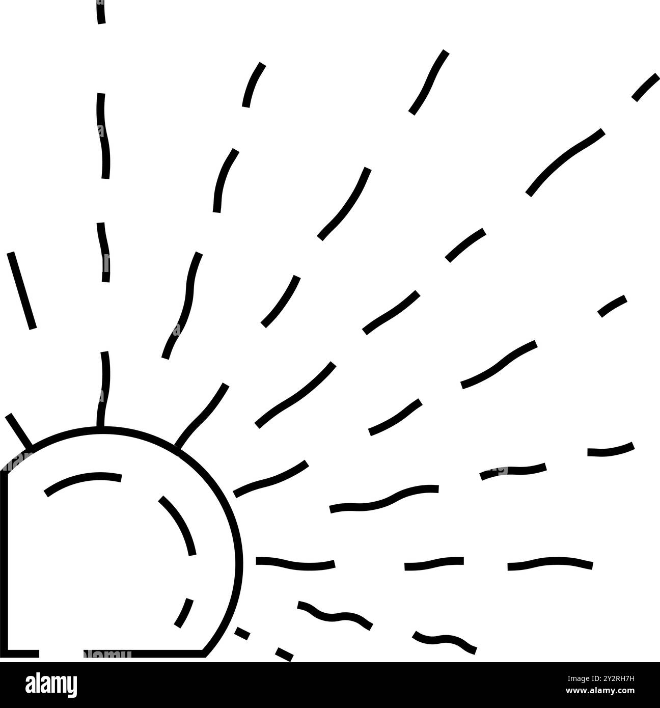 sunlight sun summer line icon vector illustration Stock Vector Image ...