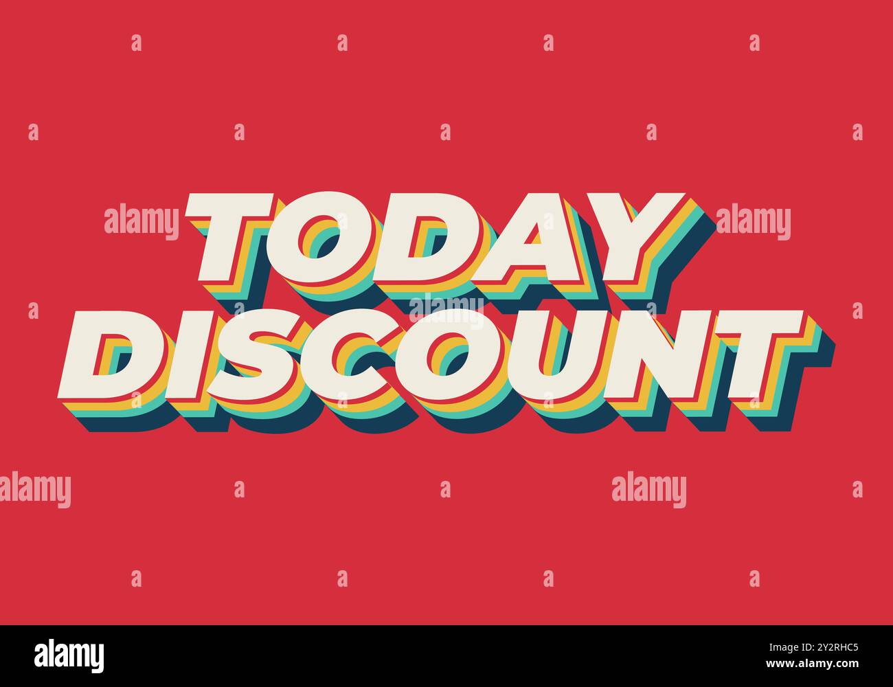 Today discount. Text effect design in 3D style with modern colors Stock ...