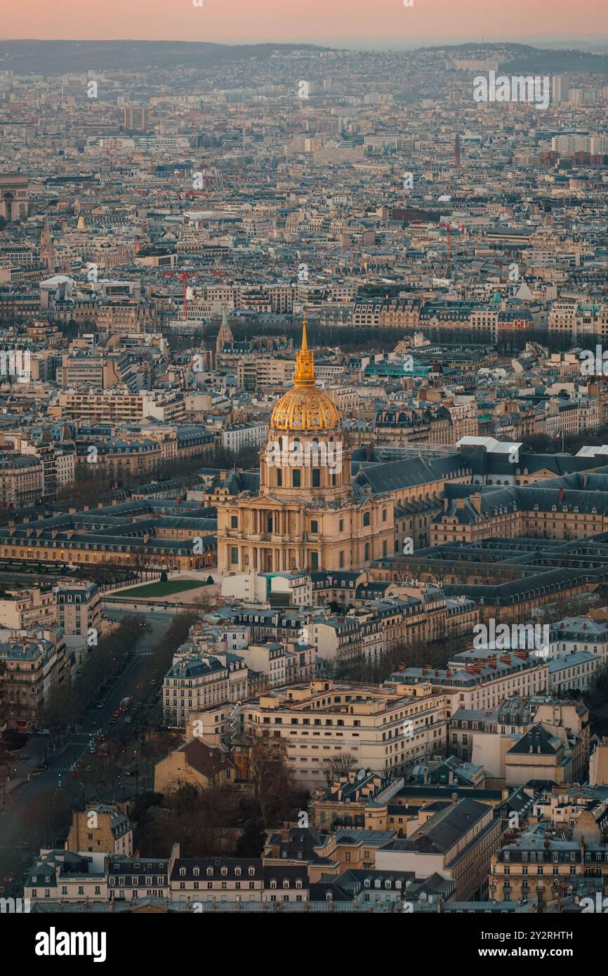An aerial drone picture of Hotel des Invalides in Paris. Stunning ...