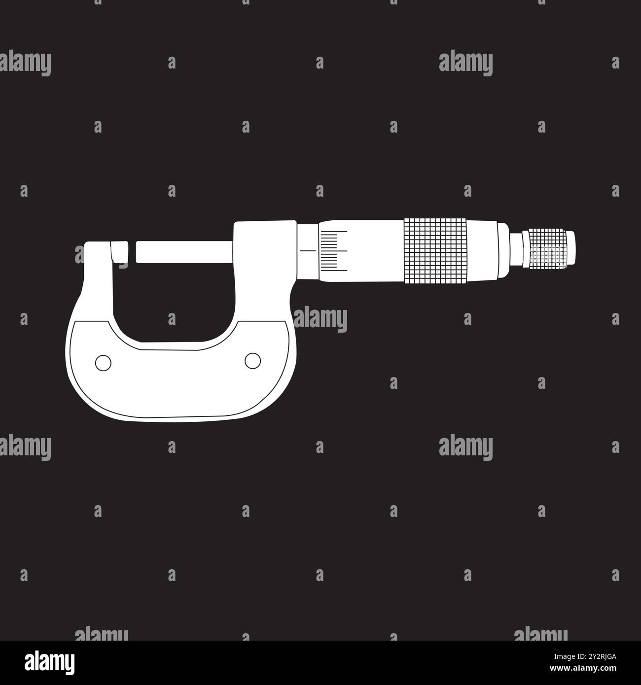 micrometer measuring instrument vector illustration design template ...