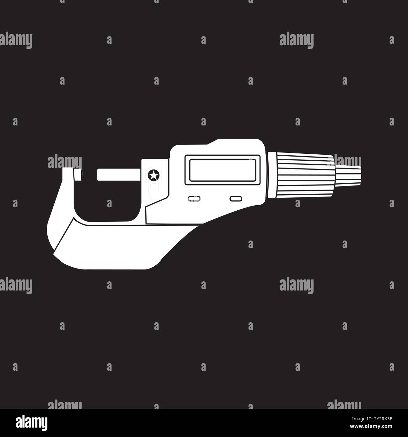 micrometer measuring instrument vector illustration design template ...