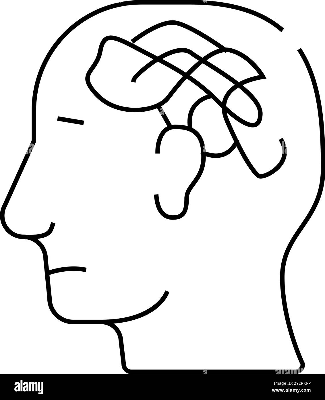 confused thoughts line icon vector illustration Stock Vector Image ...