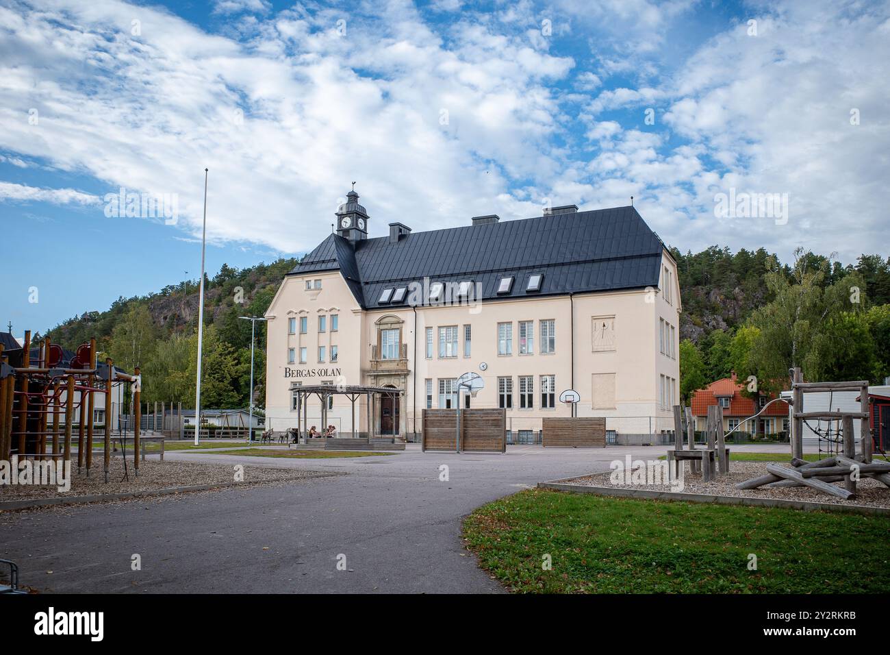 Idyllic small town Söderöoping during summer. Söderköping is a historic ...