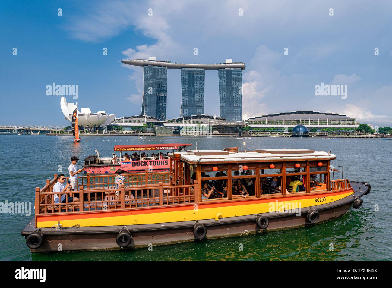 Singapore - Jun 13 2024: Bum Boat cruise on the Singapore River with ...
