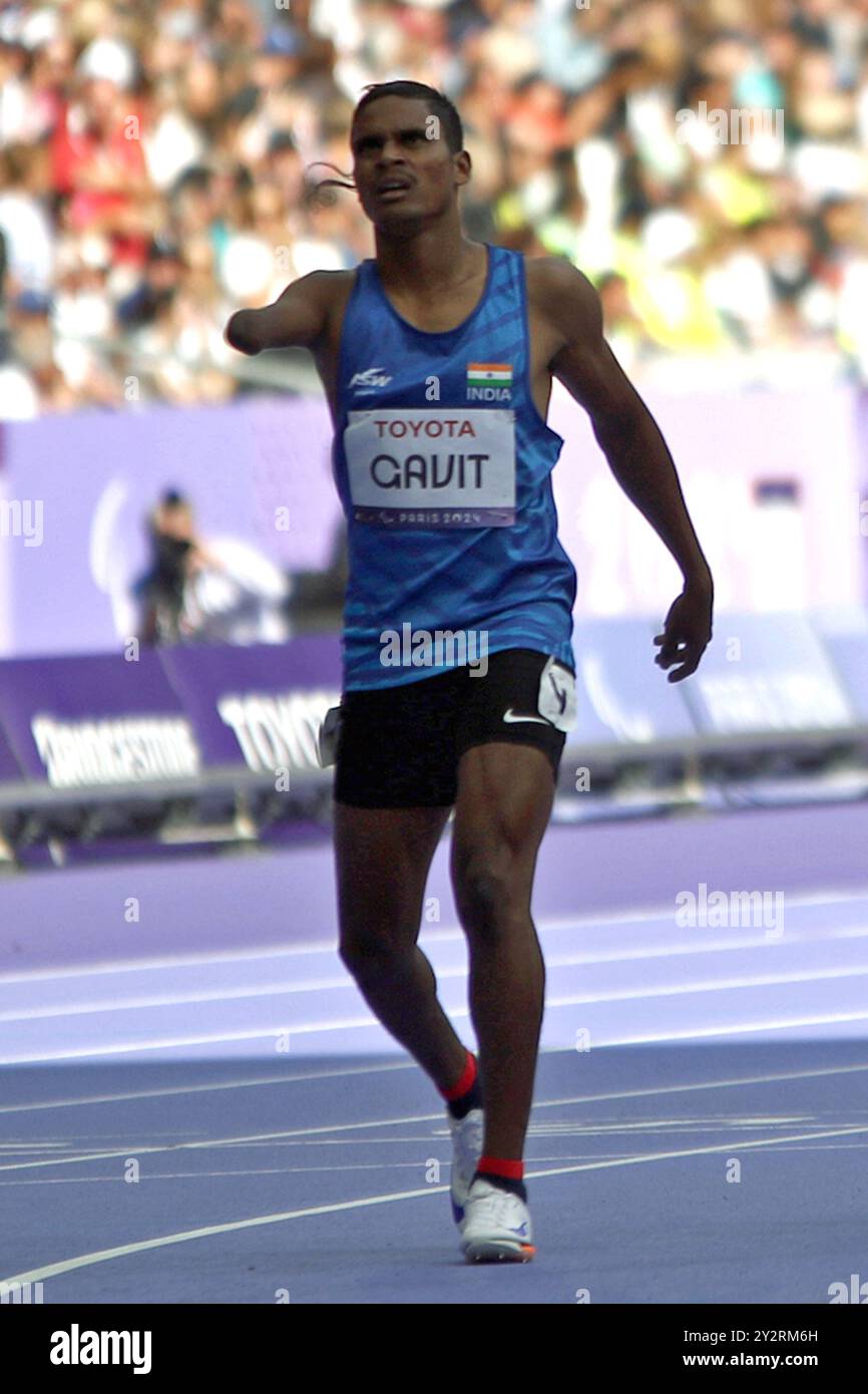 Dilip Mahadu GAVIT of India in the Men's 400m - T47 at the 2024 ...