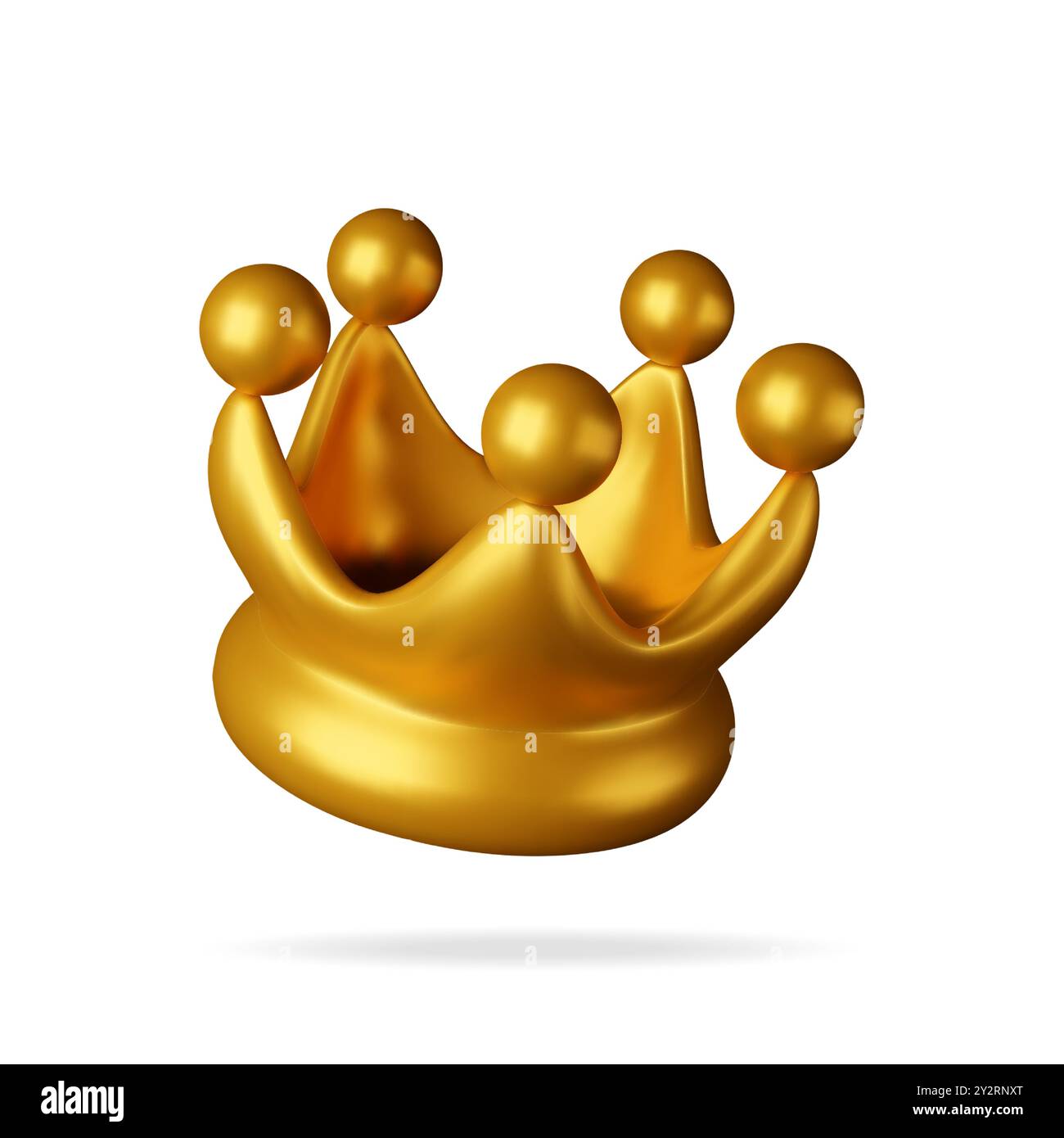 3D gold crown icon isolated on white Stock Vector Image & Art - Alamy