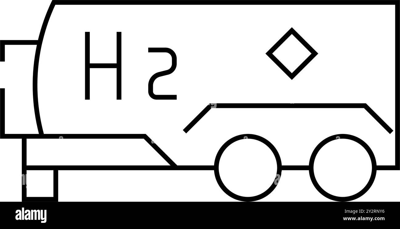 tank hydrogen line icon vector illustration Stock Vector Image & Art ...