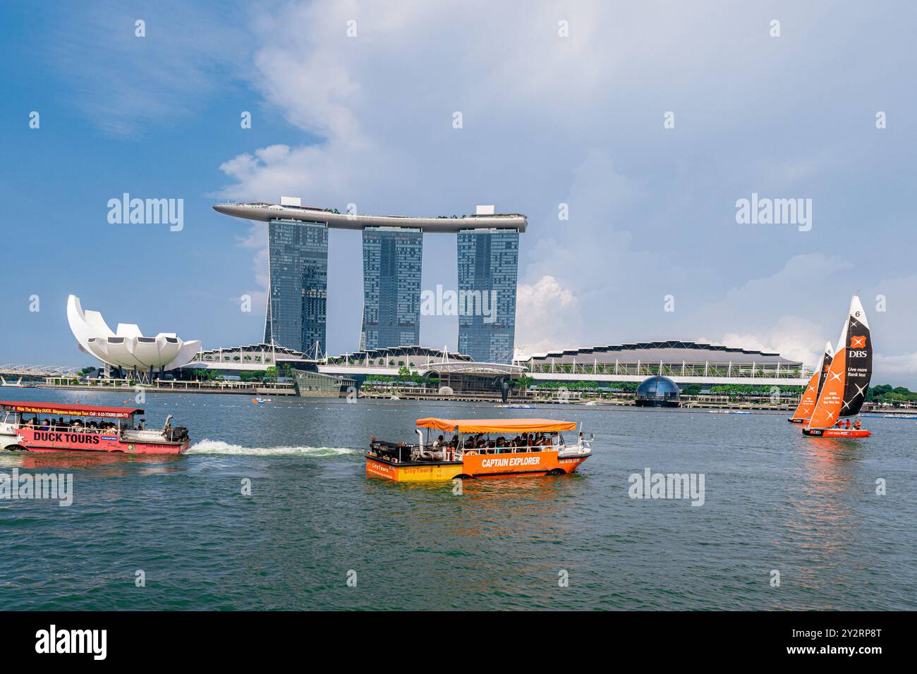 Singapore - Jun 13 2024: Bum Boat cruise on the Singapore River with ...