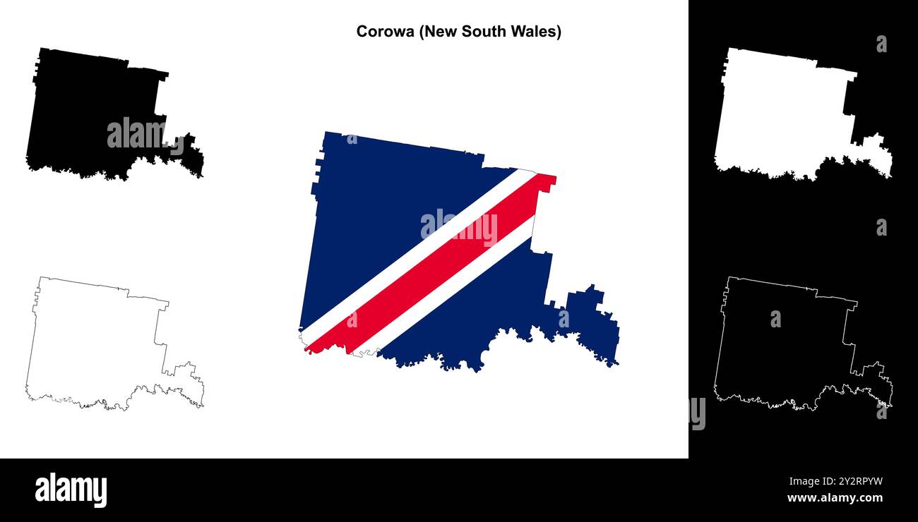 Corowa outline map hi-res stock photography and images - Alamy