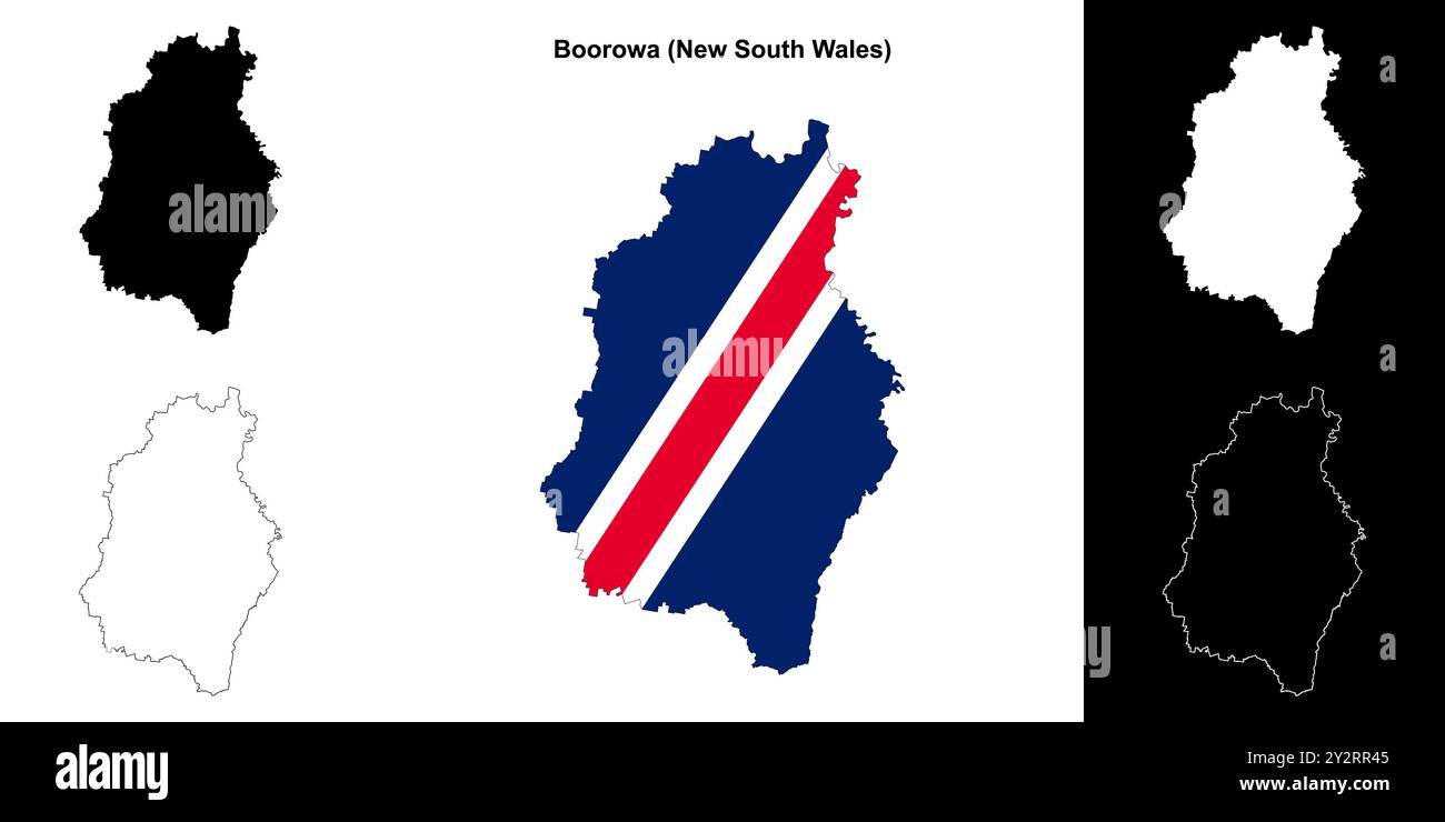 Boorowa (New South Wales) outline map set Stock Vector Image & Art - Alamy