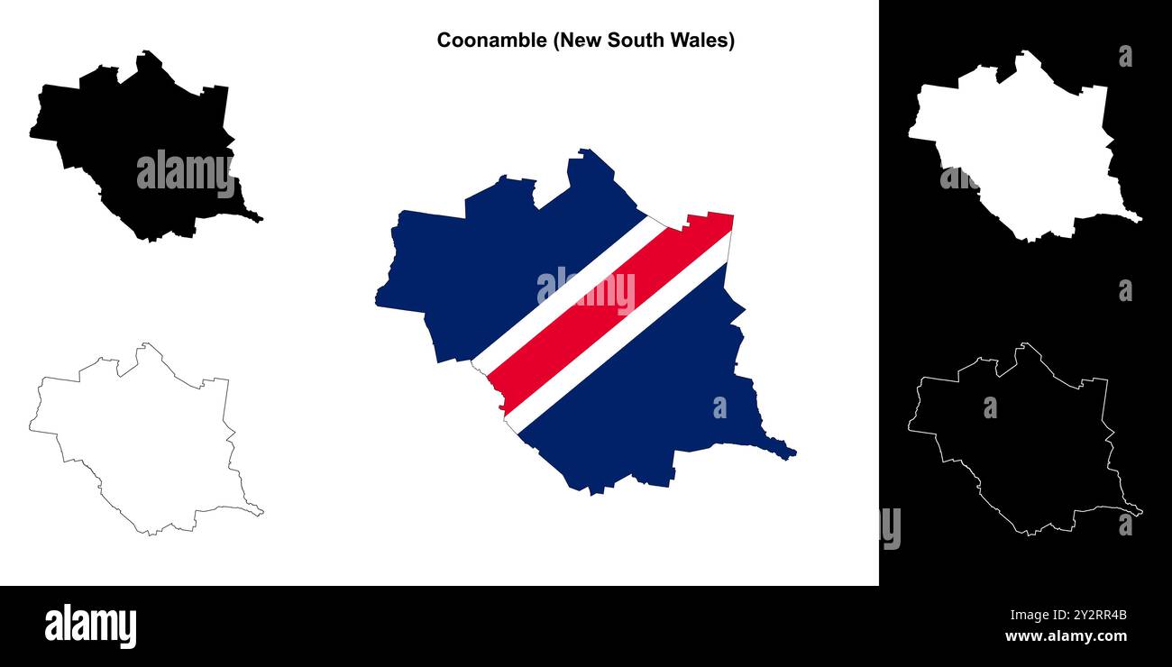 Coonamble map vector vector vectors hi-res stock photography and images ...