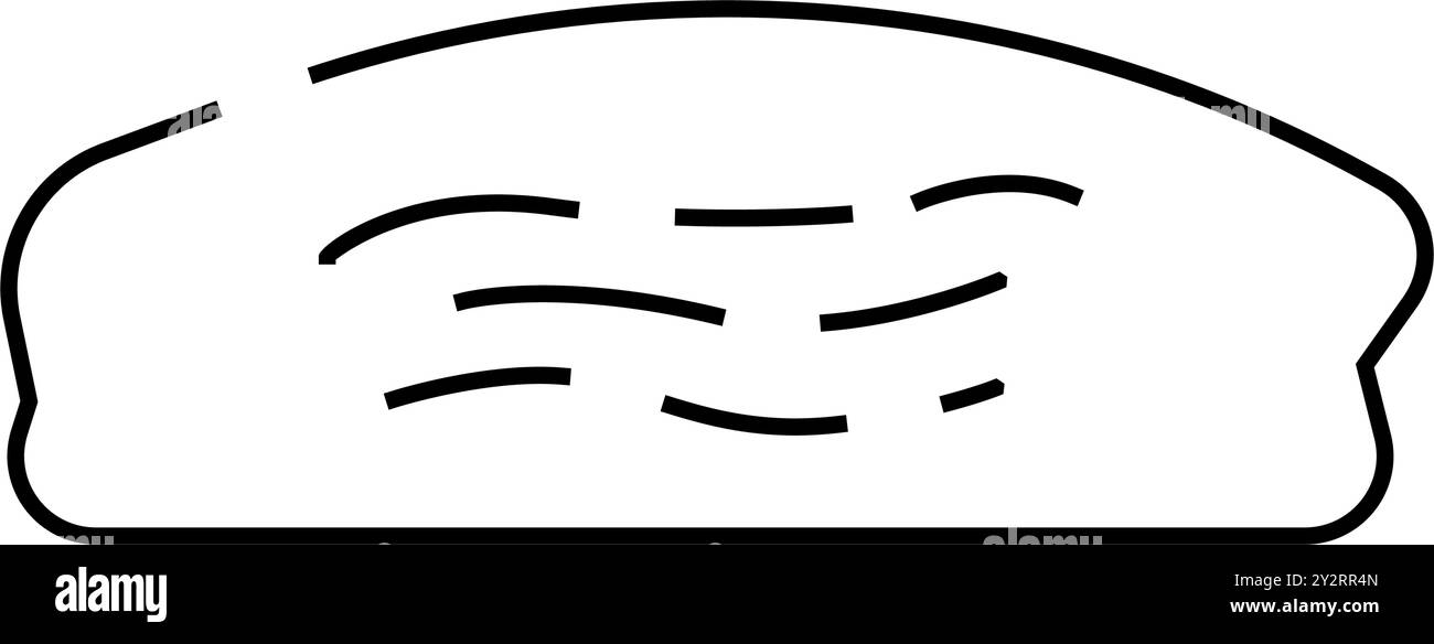 bacon bun food meal line icon vector illustration Stock Vector Image ...