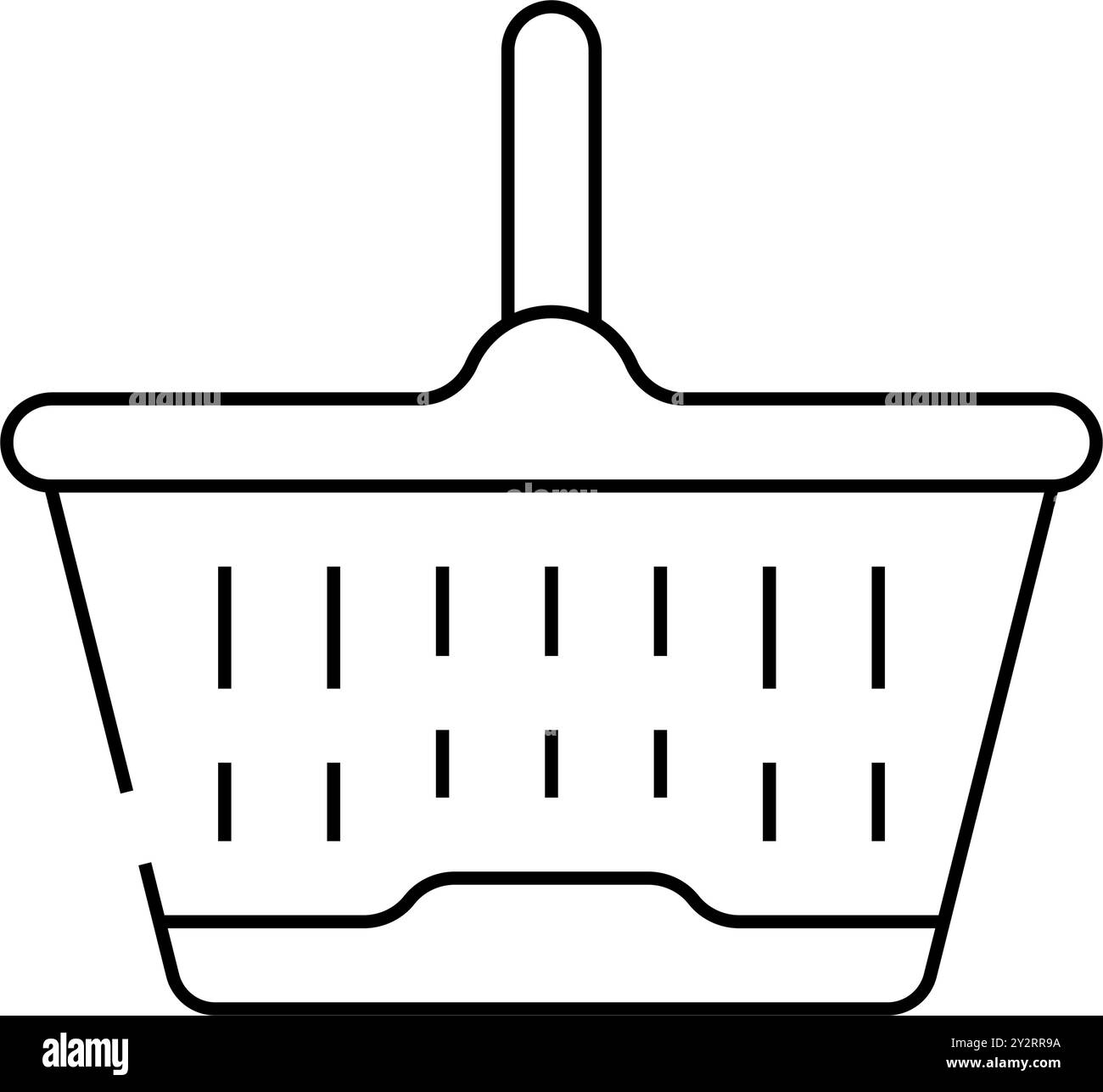 shopping plastic basket line icon vector illustration Stock Vector ...