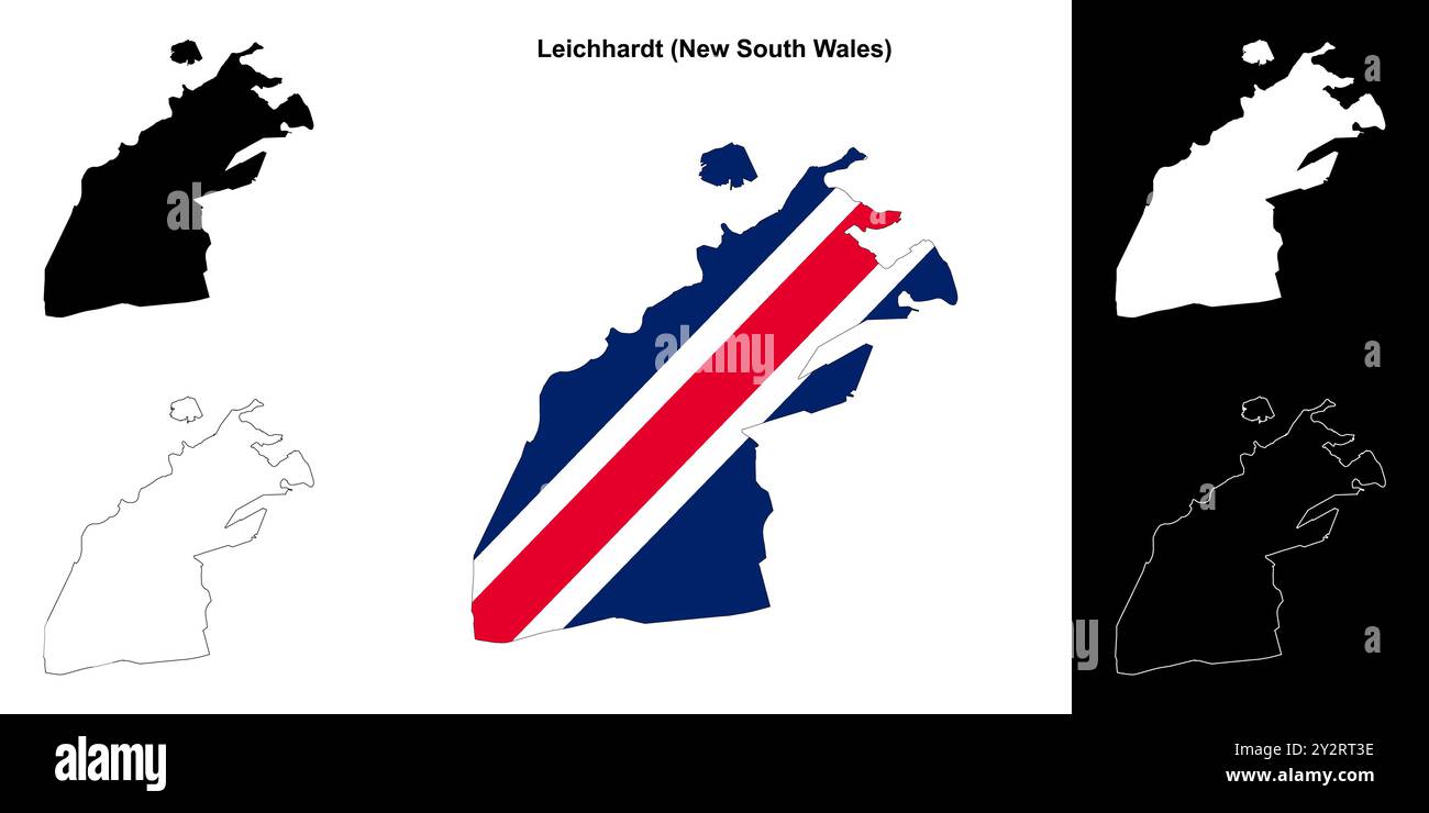 Leichhardt vector outline map hi-res stock photography and images - Alamy