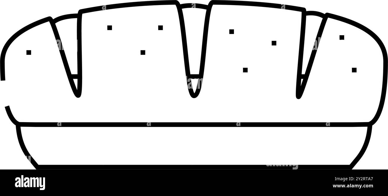 cranberry bun food meal line icon vector illustration Stock Vector ...