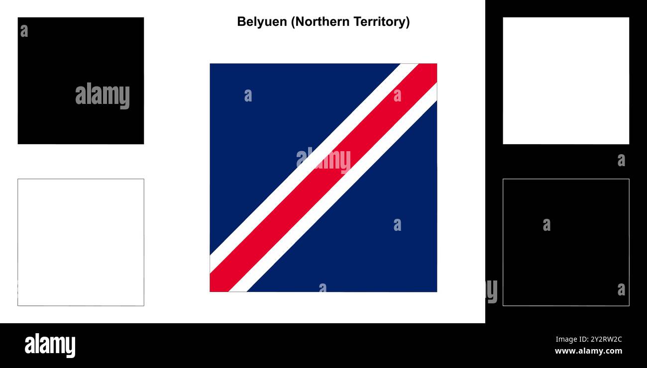 Belyuen (Northern Territory) outline map set Stock Vector Image & Art ...