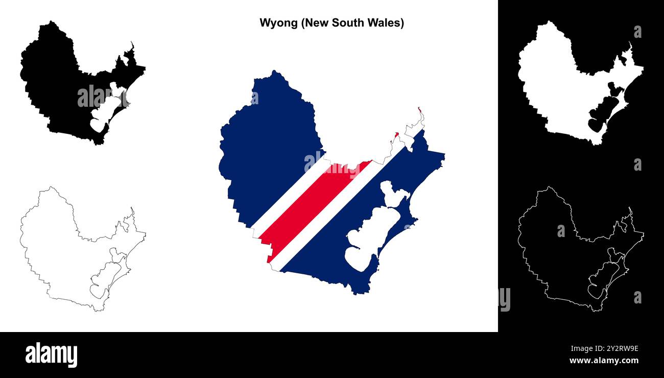 Blank wyong map hi-res stock photography and images - Alamy