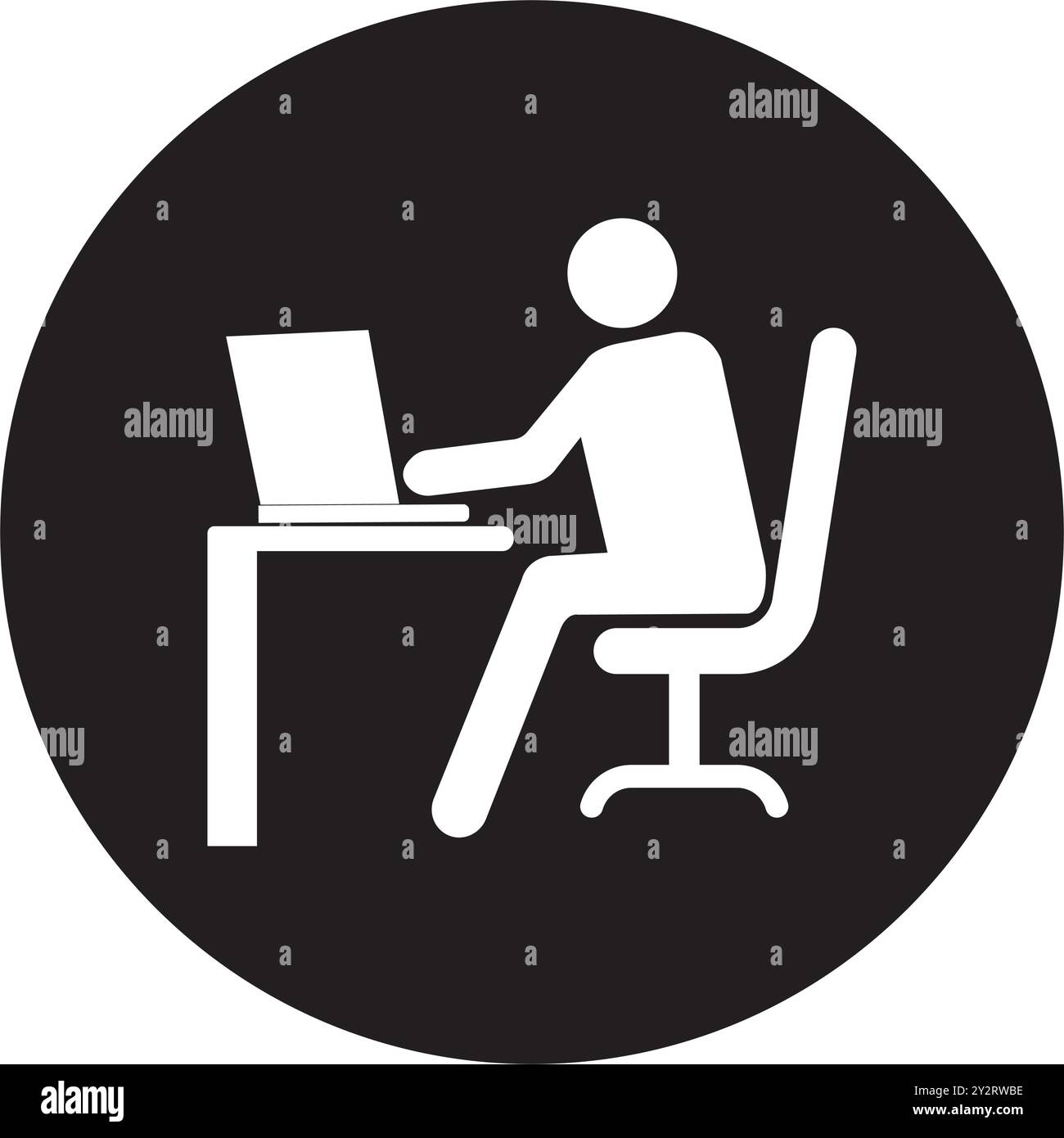 work from home logo template design illustration Stock Vector Image ...